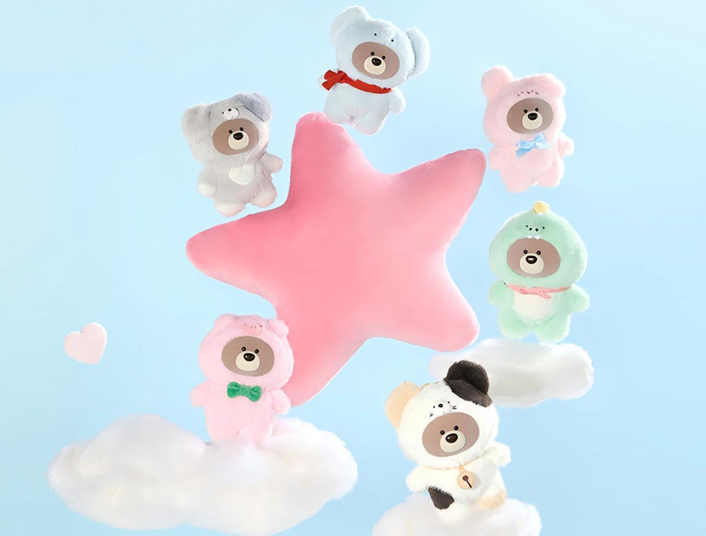 Miniso Gifford Bear Series Animal Cross dressing Vinyl Plush Hanging D ...