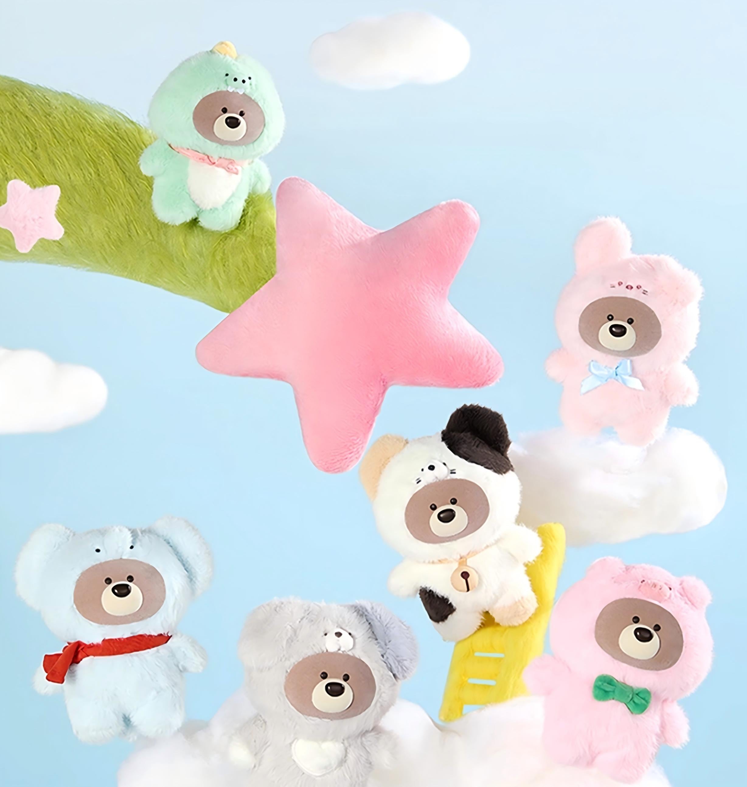 Miniso Gifford Bear Series Animal Cross dressing Vinyl Plush Hanging D ...